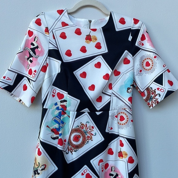 Dresses | Dolce Gabbana Inspired Queen Of Hearts Playing Cards Dress S ...